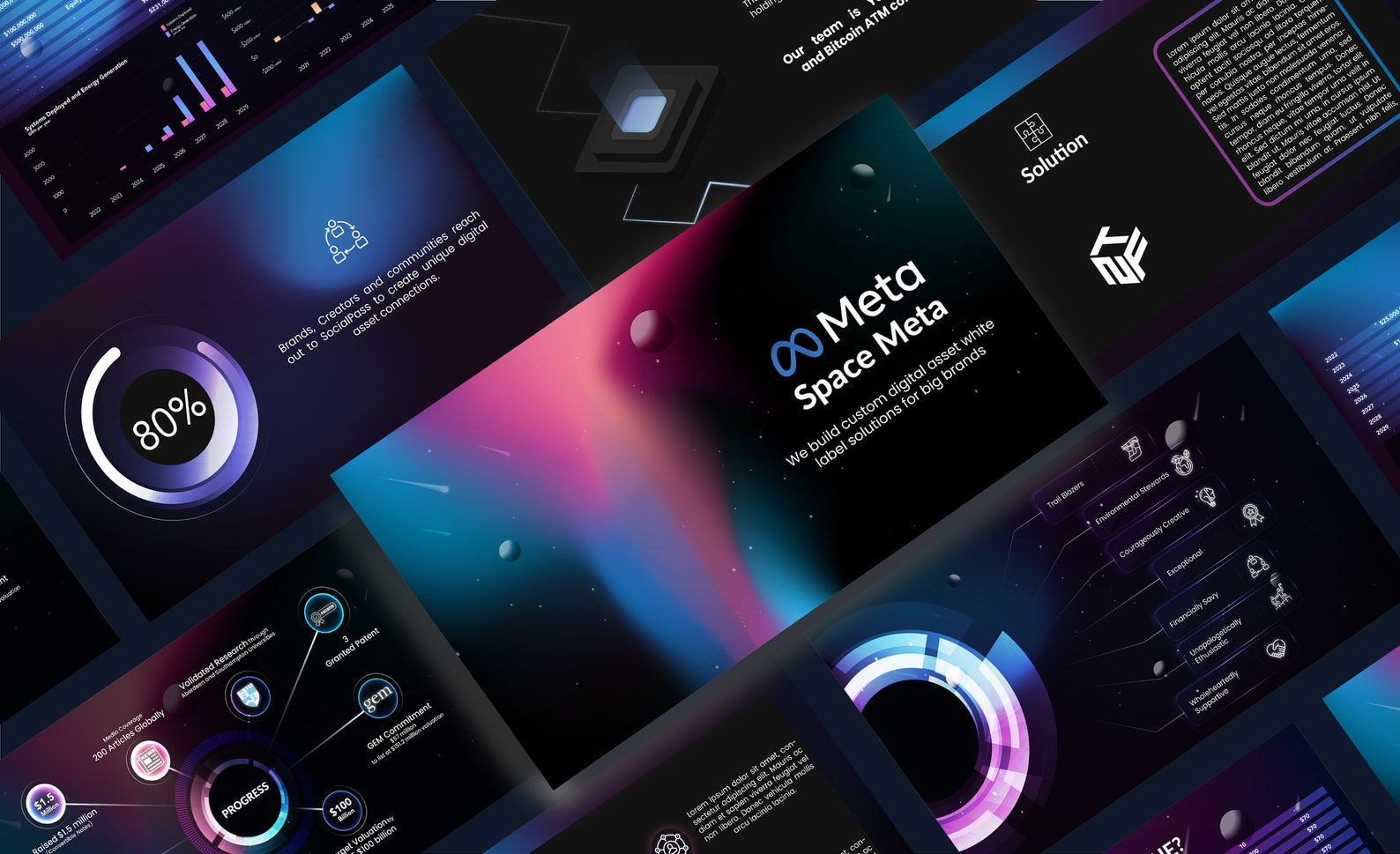 Futuristic Powerpoint Presentation Design Template - Etsy