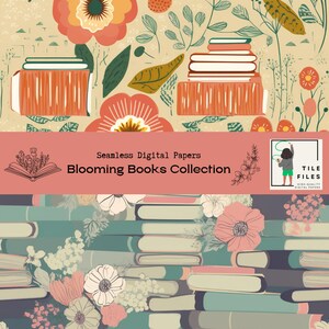 Blooming Books Digital Paper Patterns Seamless Digital Paper Pack ...