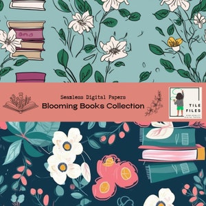Blooming Books Digital Paper Patterns Seamless Digital Paper Pack ...