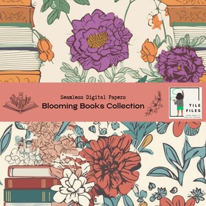 Blooming Books Digital Paper Patterns Seamless Digital Paper Pack ...