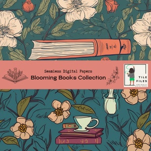 Blooming Books Digital Paper Patterns Seamless Digital Paper Pack ...
