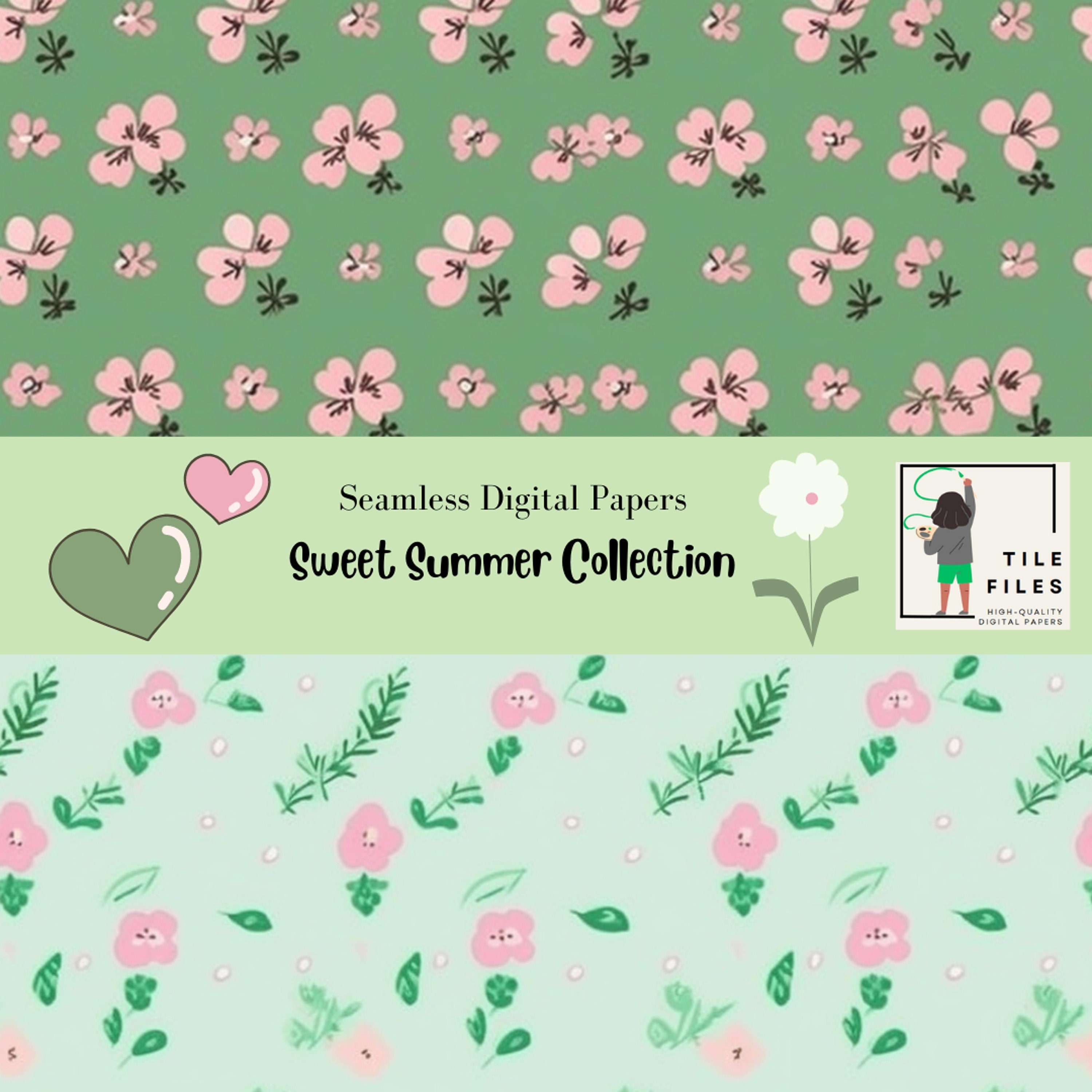 Sweet Summer Digital Paper Patterns Seamless Digital Paper Pack ...