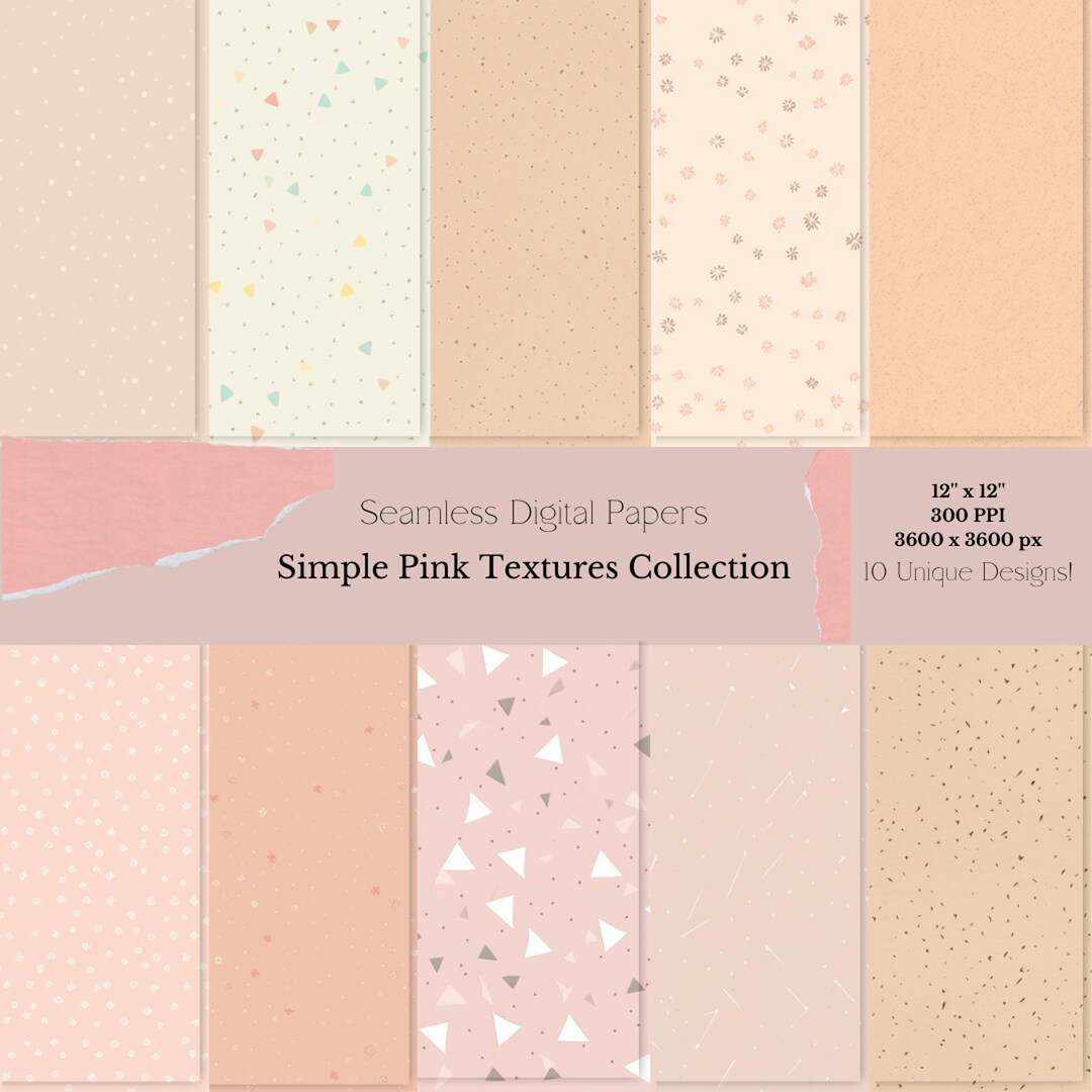Simple Textures Digital Paper Patterns Seamless Digital Paper Pack ...