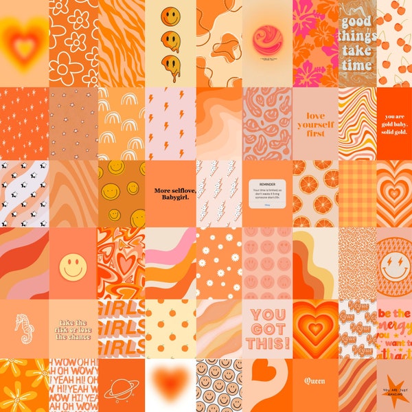 Orange Wall Art - Etsy