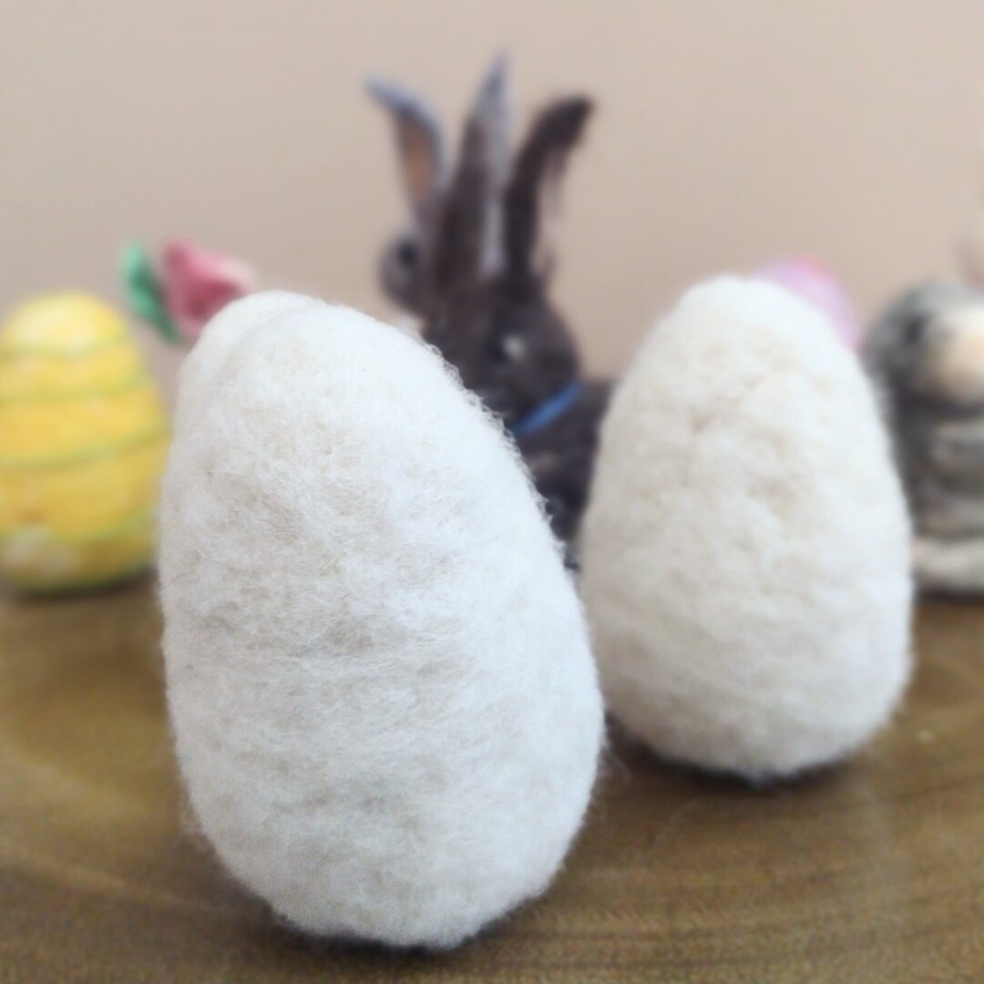 Felt Easter Egg Kit, DIY Needle Felted Easter Eggs Fun Craft Kit for Kids Set of Three Wool Egg ...