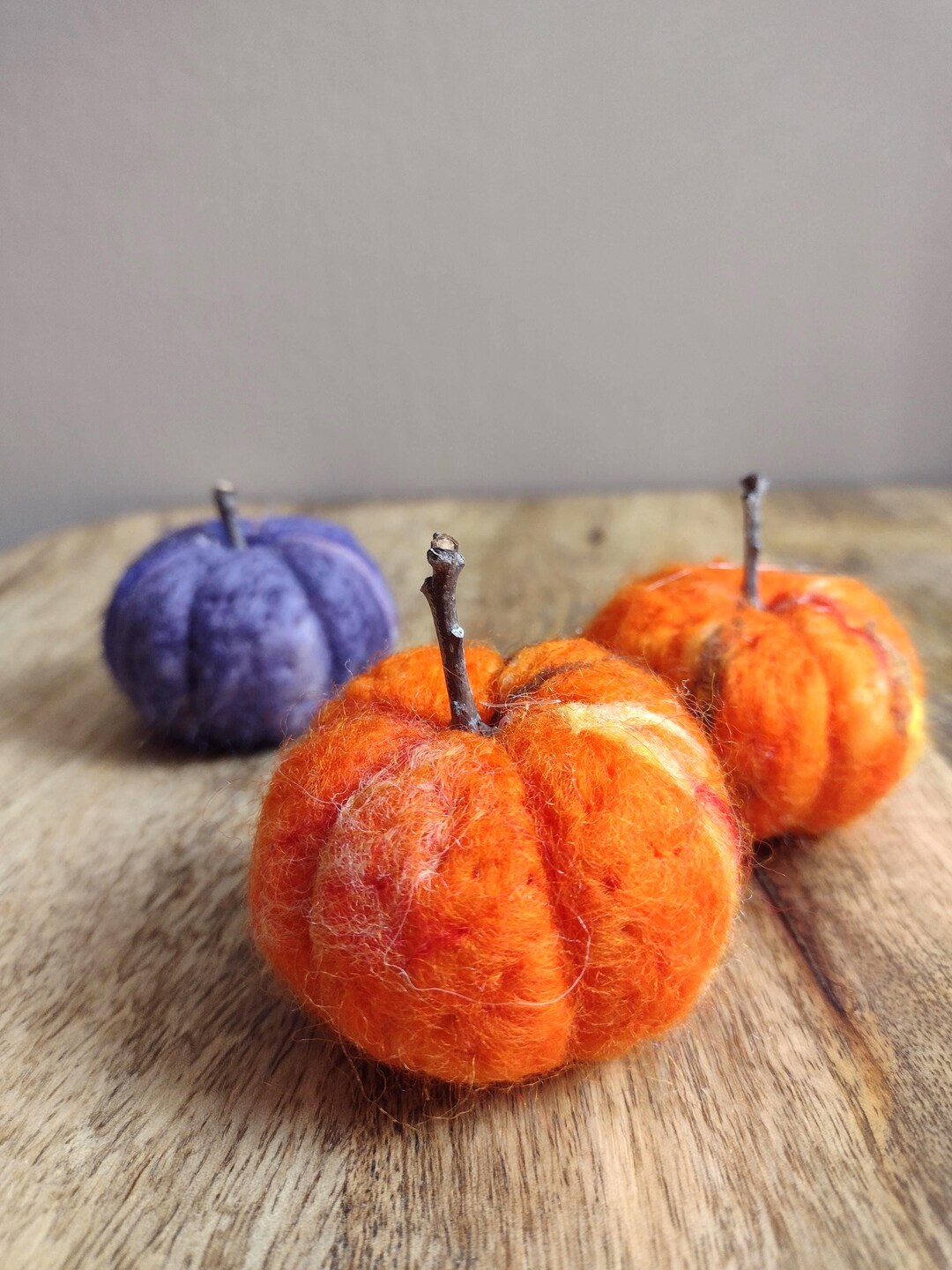 Needle Felted Wool Pumpkin: Handmade Halloween Thanksgiving Decor - Etsy