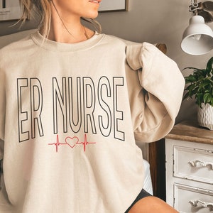 ER Nurse Sweatshirt, Emergency Room Tech Gift, Emergency Nurse Gift ED ...