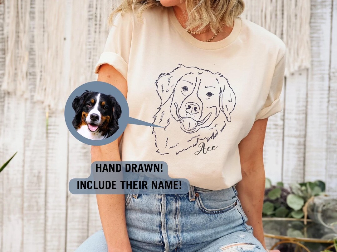 Custom Vintage Pet Unisex T-shirt, Pet Photo Name Custom Tshirt ...