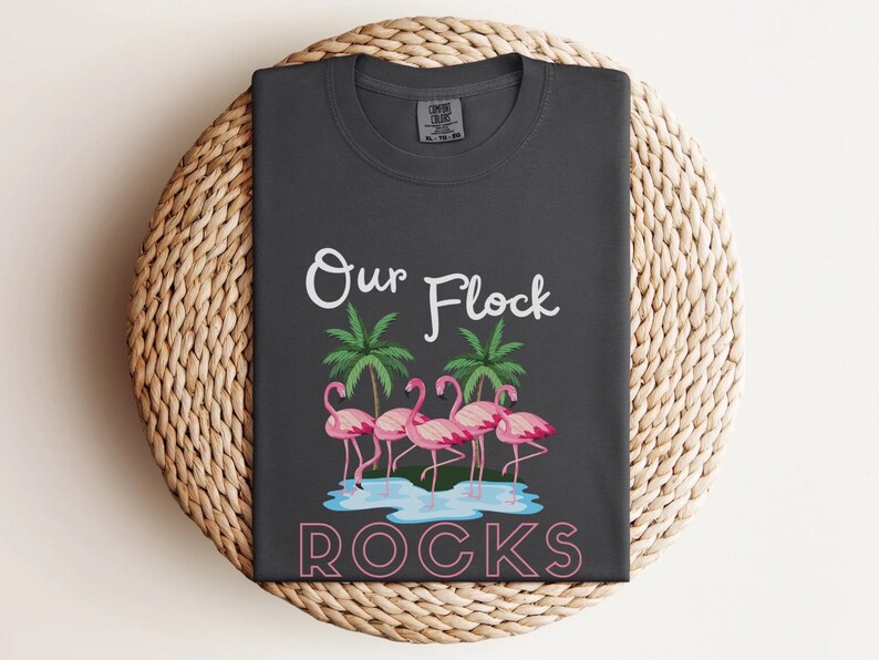 Our Flock Rocks Flamingo Shirt, Flamingo Lover Shirt Gift, Nature ...