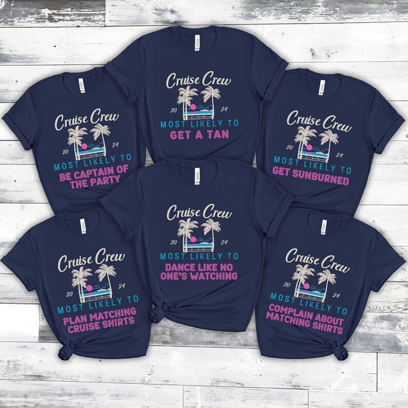 Custom Funny Quotes Cruise Crew 2024 Most Likely to Shirt, Custom Name ...