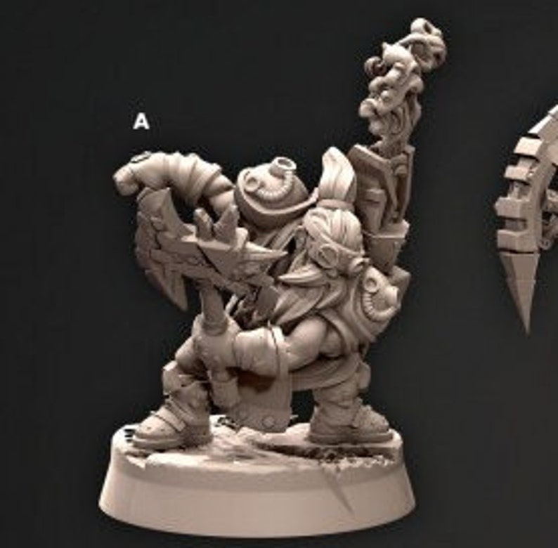 Vulcan Dwarves Spark Gadgeteers Castnplay 28mm Resin/sla 8K Wargaming ...
