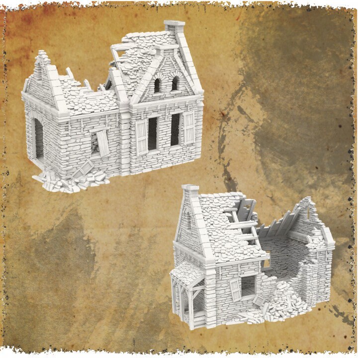 Chiswick's Residence Runied 3D Printed Terrain Fantasy Mordheim ...