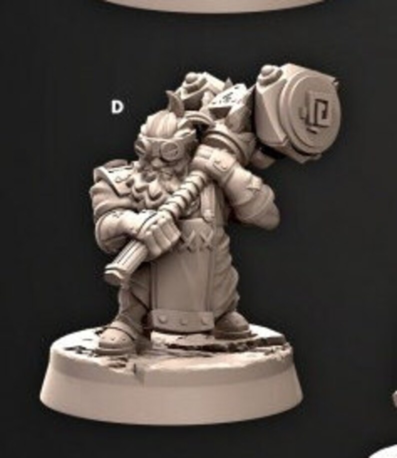 Vulcan Dwarves Spark Gadgeteers Castnplay 28mm Resin/sla 8K Wargaming ...