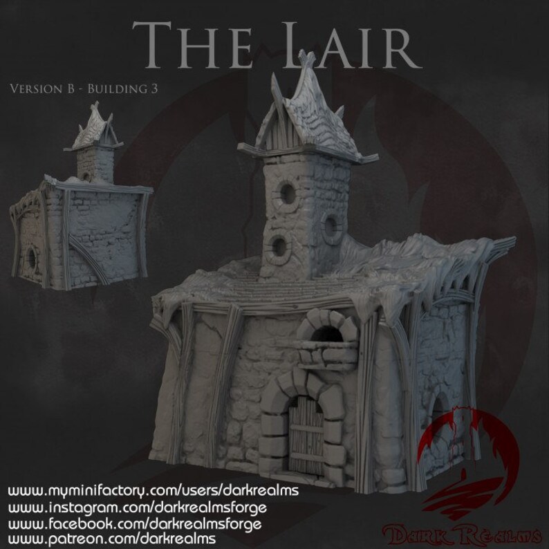 The Lair Full Set Dark Realms 15mm 28mm 32mm Wargaming Tabletop ...