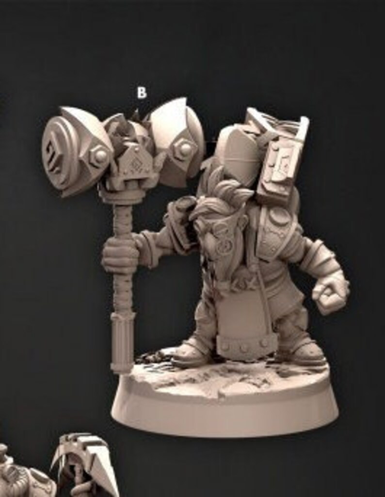 Vulcan Dwarves Spark Gadgeteers Castnplay 28mm Resin/sla 8K Wargaming ...