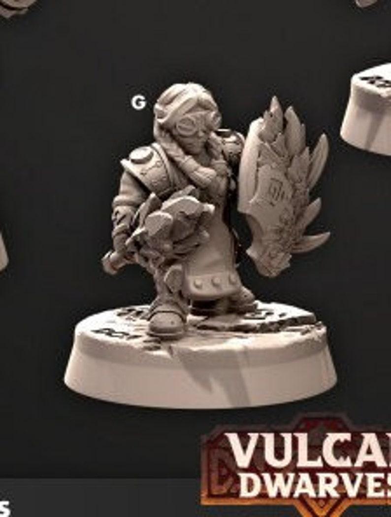 Vulcan Dwarves Spark Gadgeteers Castnplay 28mm Resin/sla 8K Wargaming ...