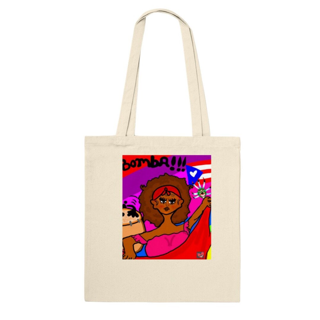 Puerto Rican Tote Bag Boricua Inspired Bag Bomba Puertoriqueña - Etsy