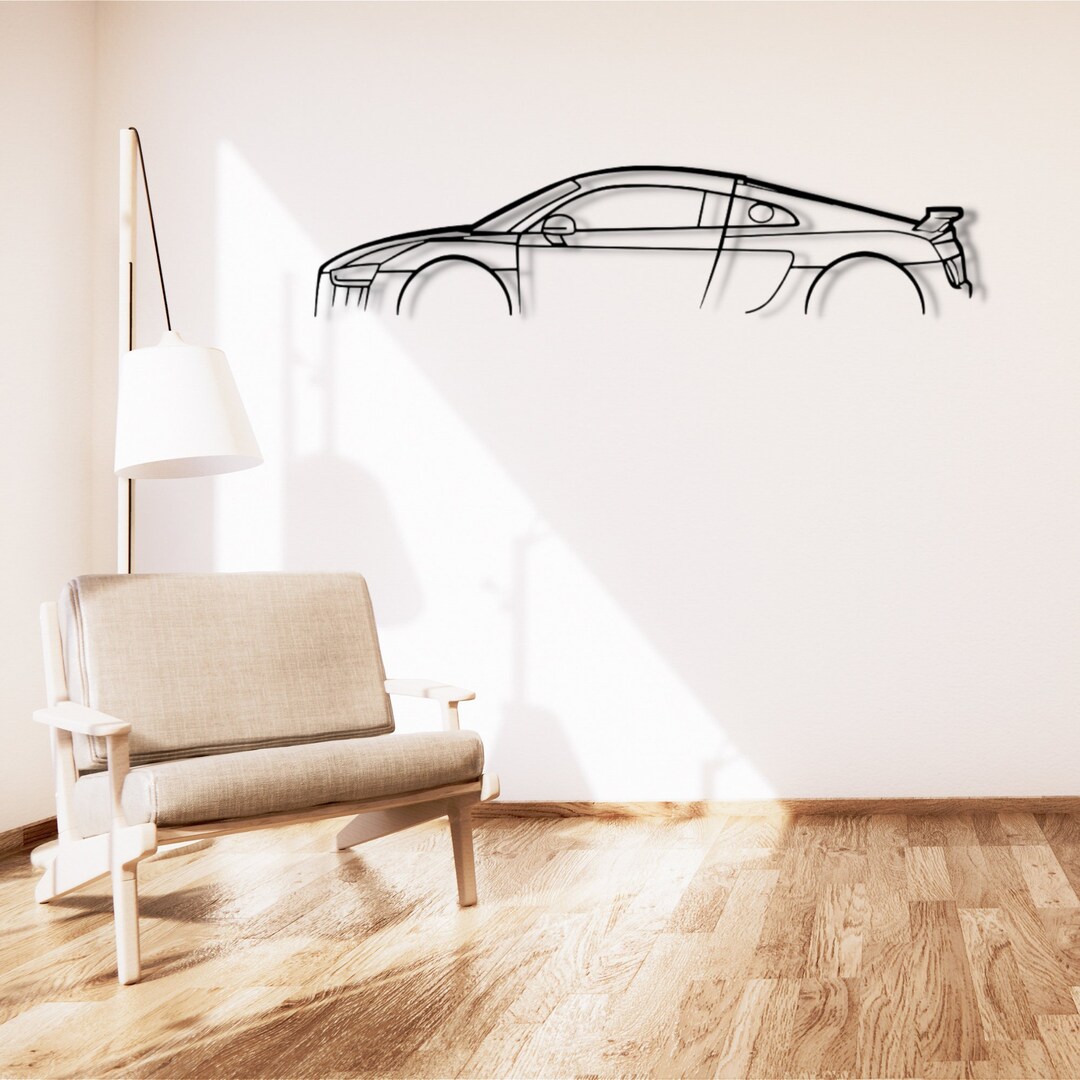 Audi R8 Turbo Silhouette Audi R8 Turbo Metal Wall Art Audi - Etsy