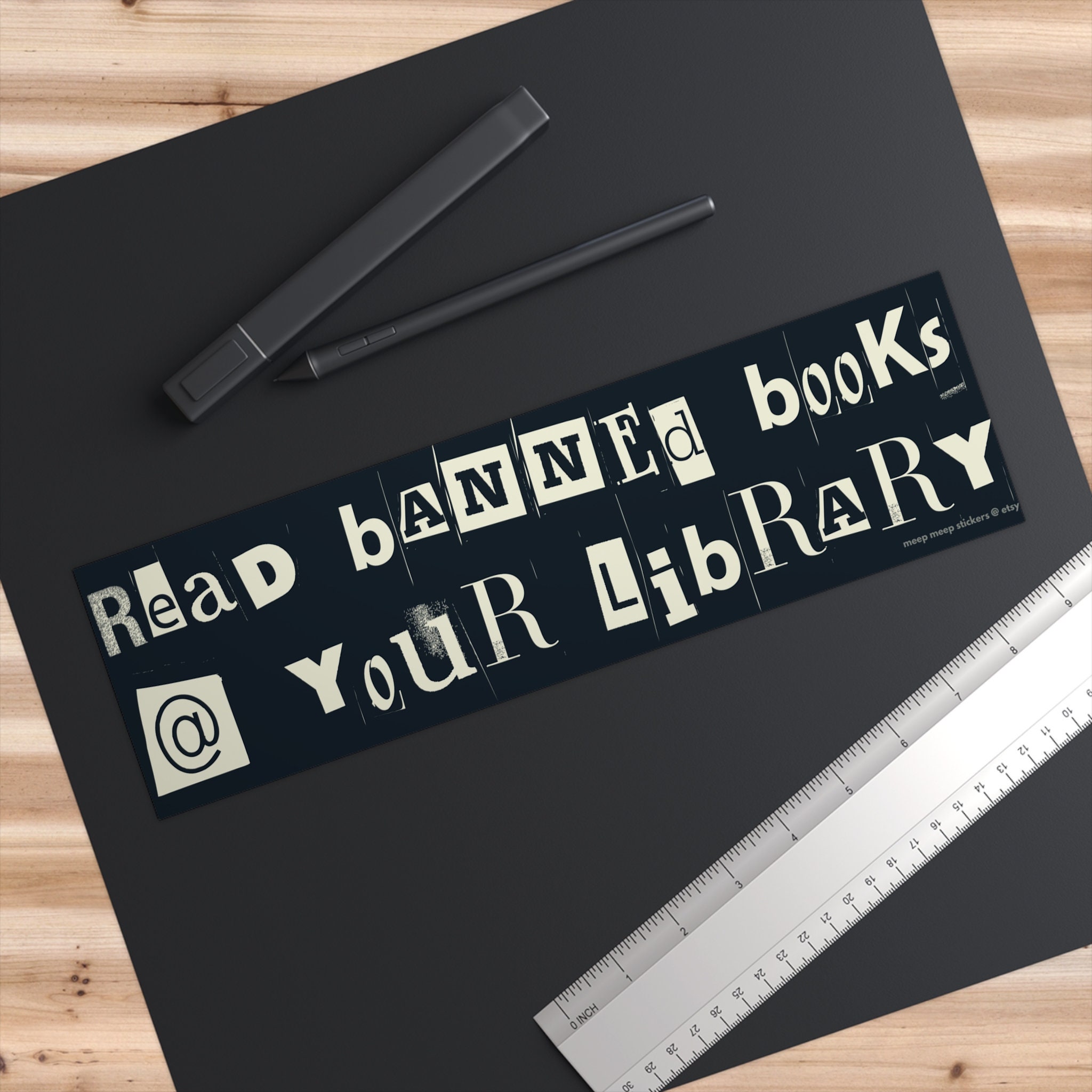 Read Banned Books Your Library Bumper Sticker Vinyl Car Decal Stop Book ...