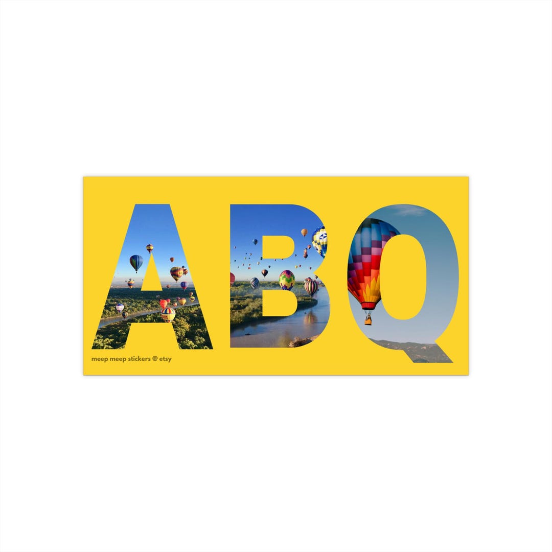 ABQ Balloon Fiesta Vinyl Bumper Sticker | Albuquerque Car Decal | New ...