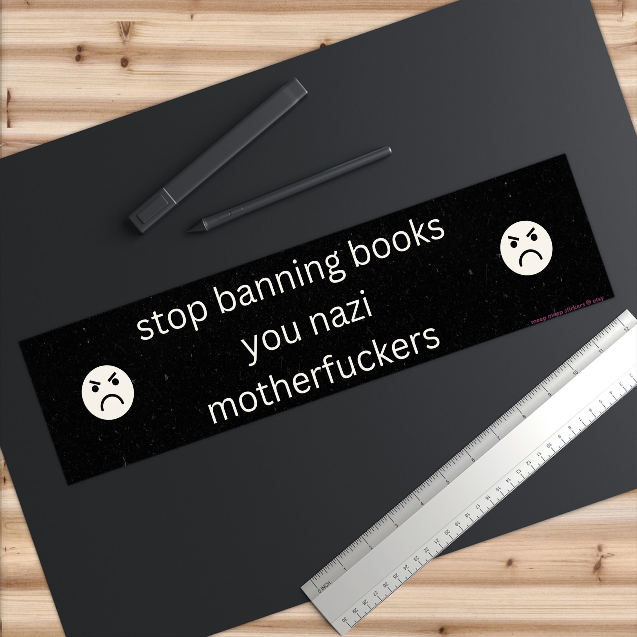 Stop Banning Books You Nazi Mfers Vinyl Bumper Sticker Political Car ...
