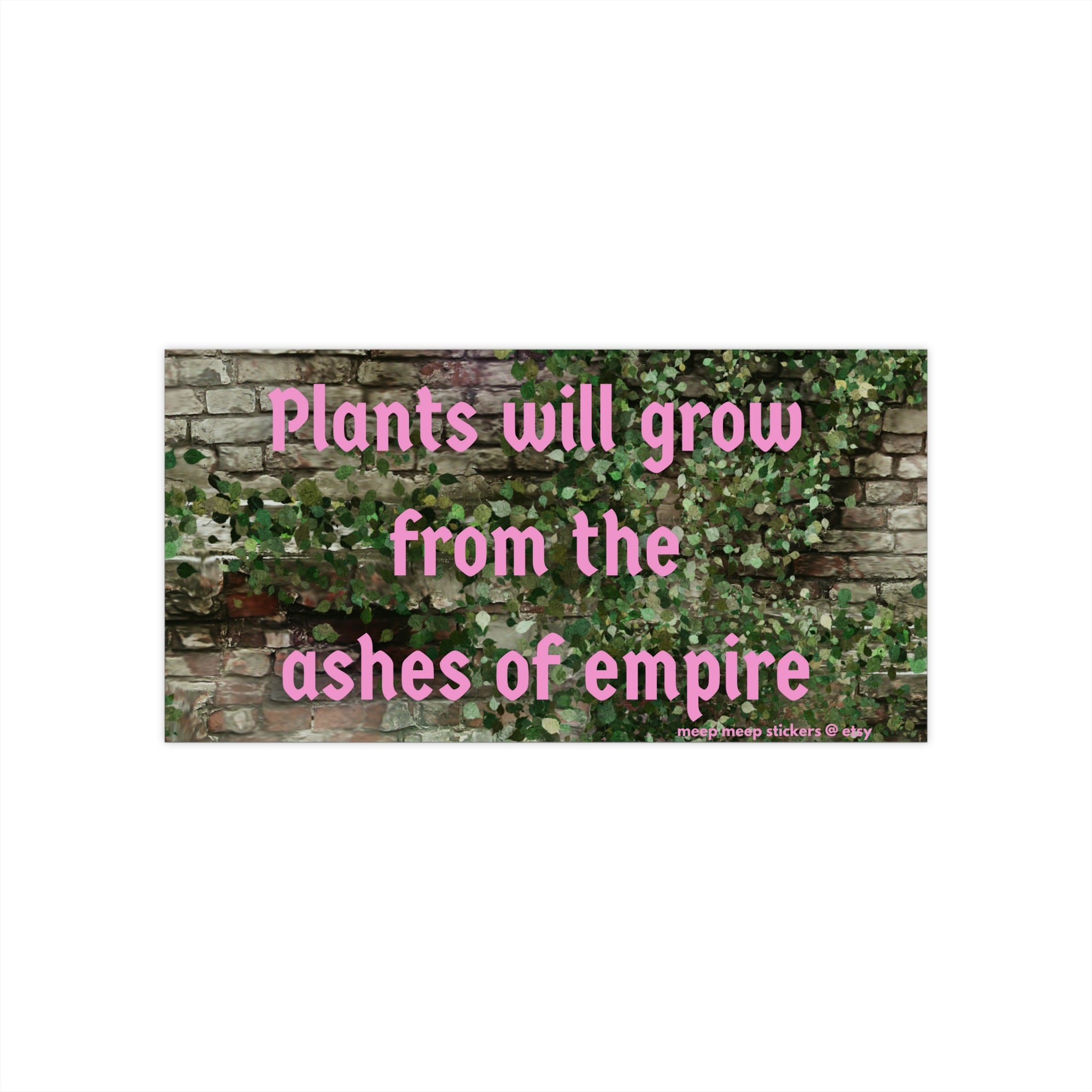 Plants Will Grow From the Ashes of Empire Bumper Sticker Political Car Decal Anti-capitalism ...