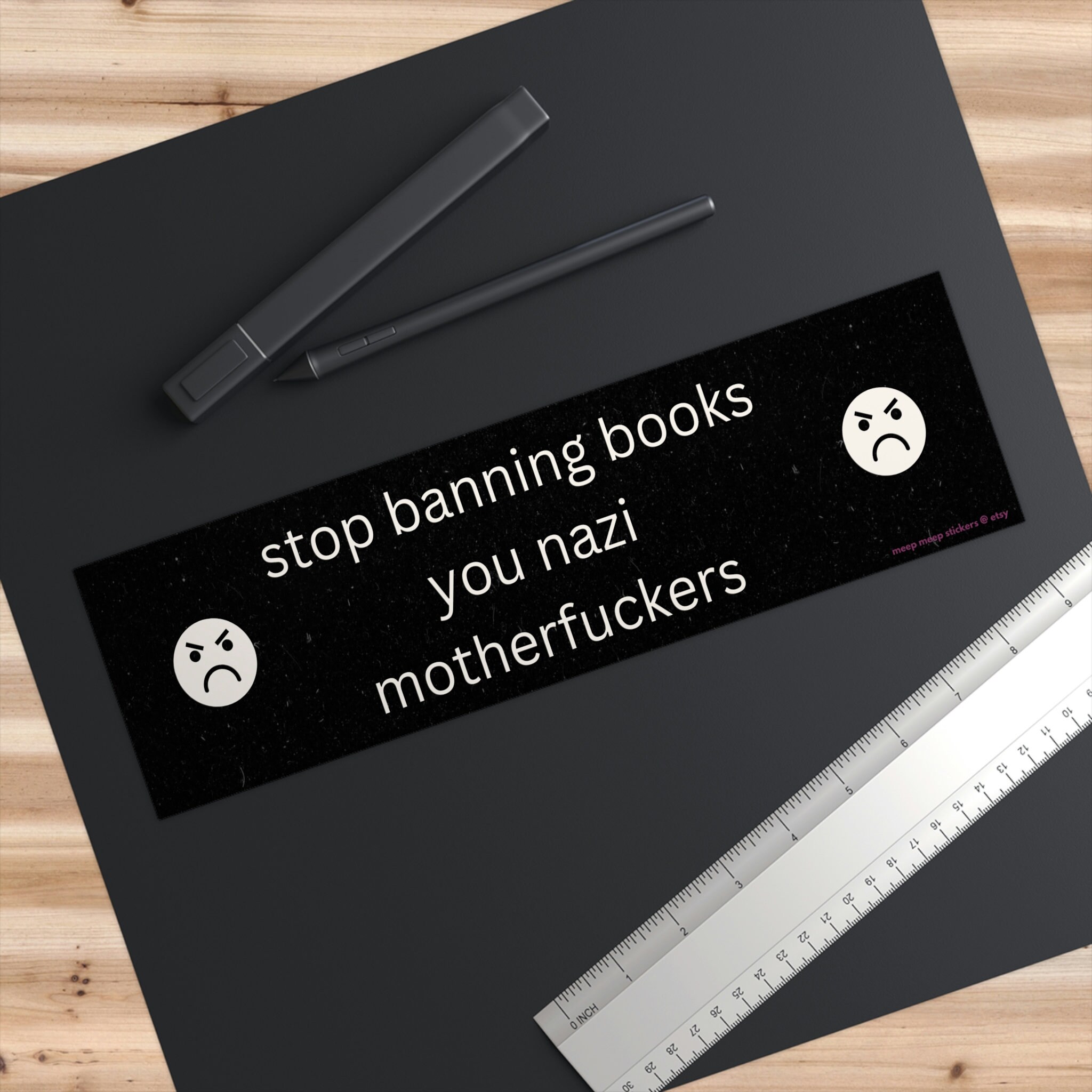 Stop Banning Books You Nazi Mfers Vinyl Bumper Sticker Political Car ...
