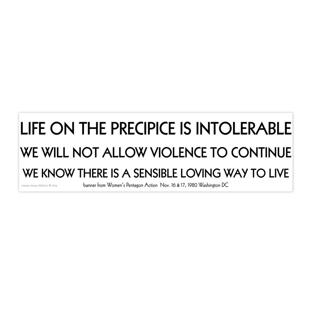 Peace Activism Bumper Sticker | Nuclear Disarmament Vinyl Decal | Anti ...