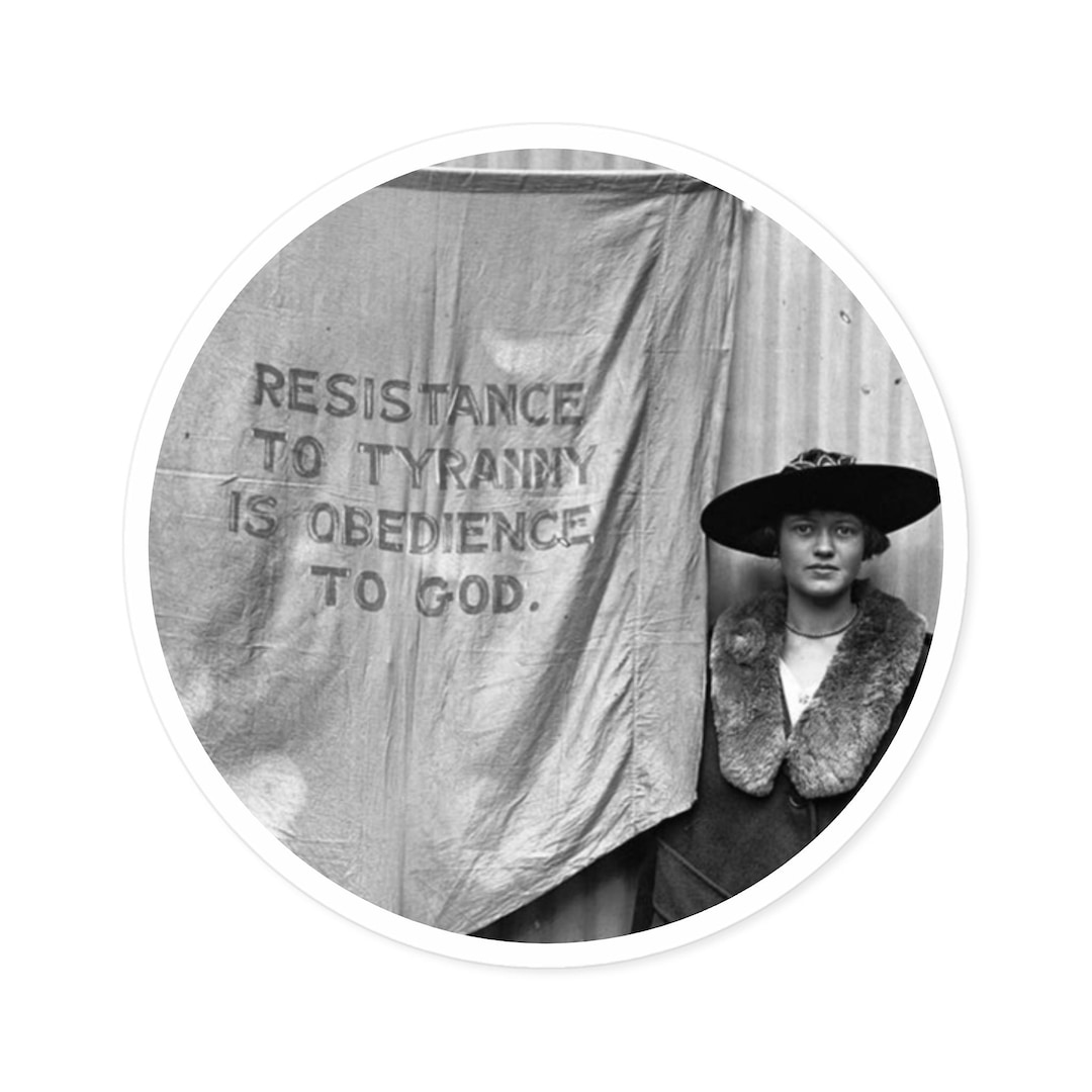 Resistance to Tyranny is Obedience to God Historical Photo Round Vinyl ...