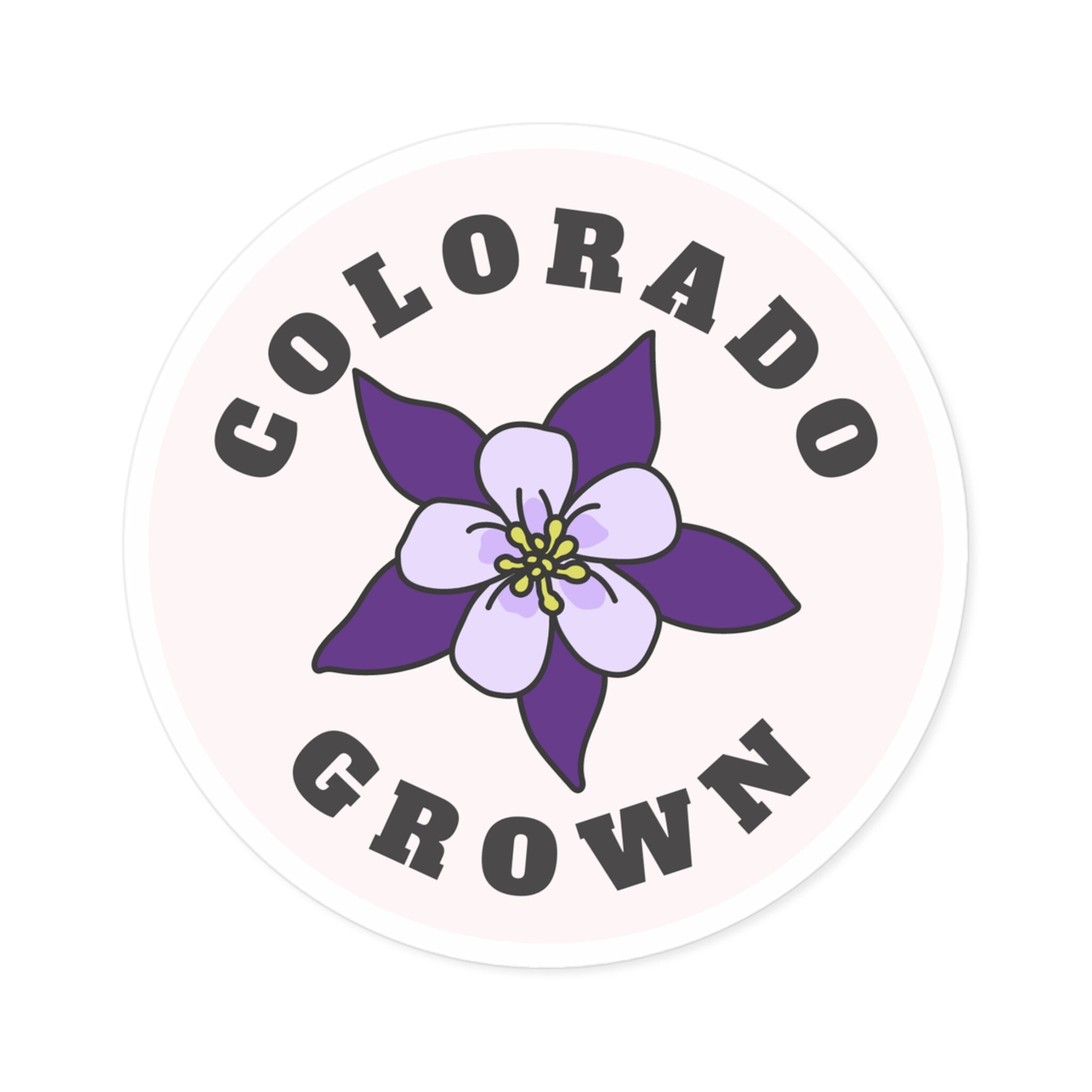 Colorado Grown Round Sticker Vinyl Decal Coloradan Pride Rocky Mountain ...