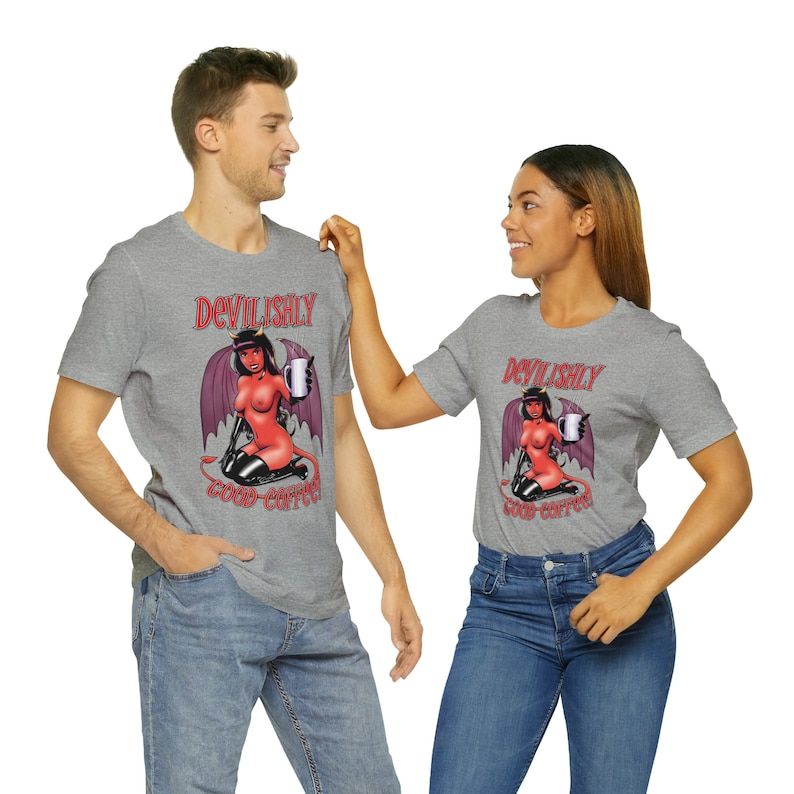 Pinup Art Tee, Sexy Devil Girl T-shirt, Topless Women, Retro Style, Pinup Shirt, Gift for Men ...