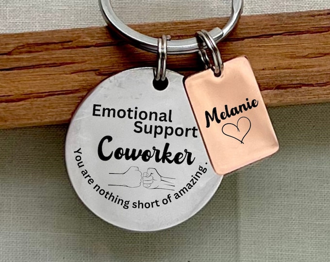 Emotional Support Coworker Keychain - Carry Encouragement Everywhere ...