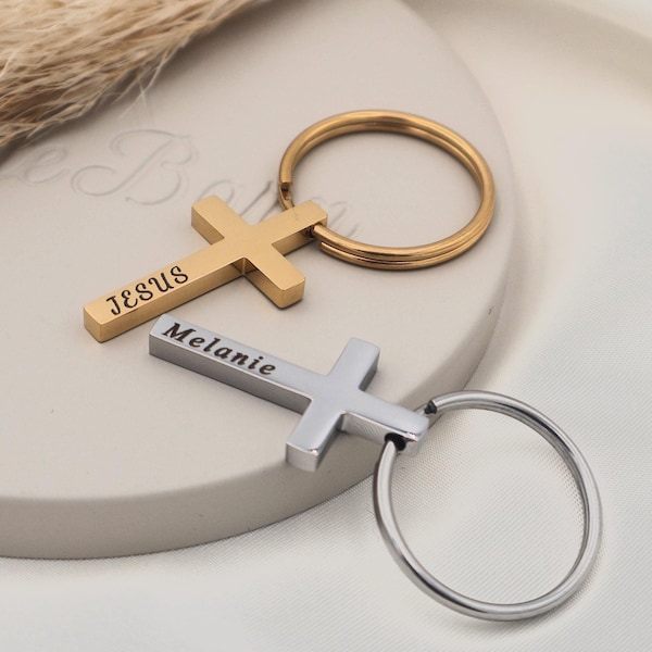 Cross Keychain - Etsy