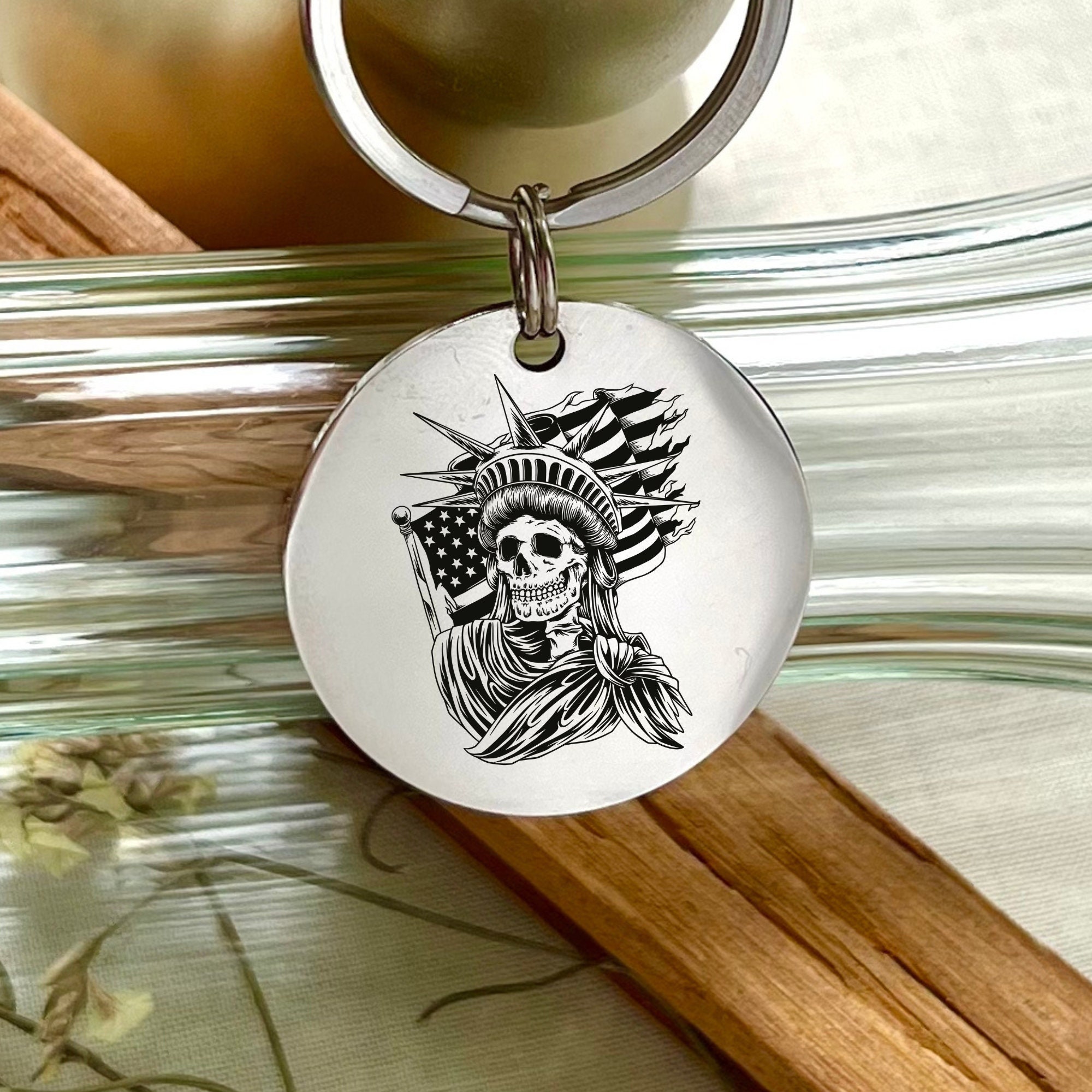 Statue Of Liberty Half Skull Face