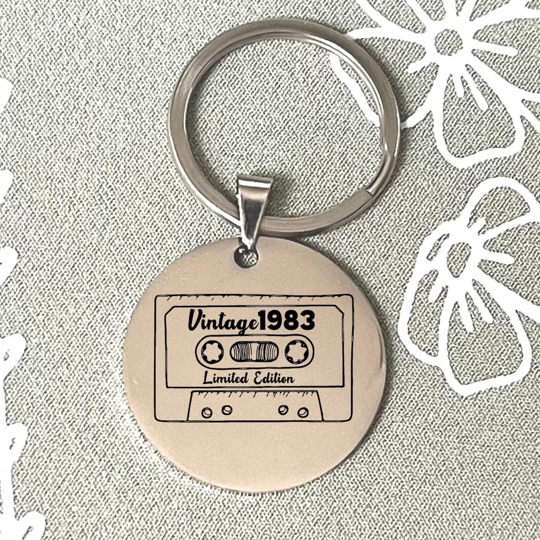 Personalized Vintage 1983 Stainless Steel Keychain - Limited Edition ...