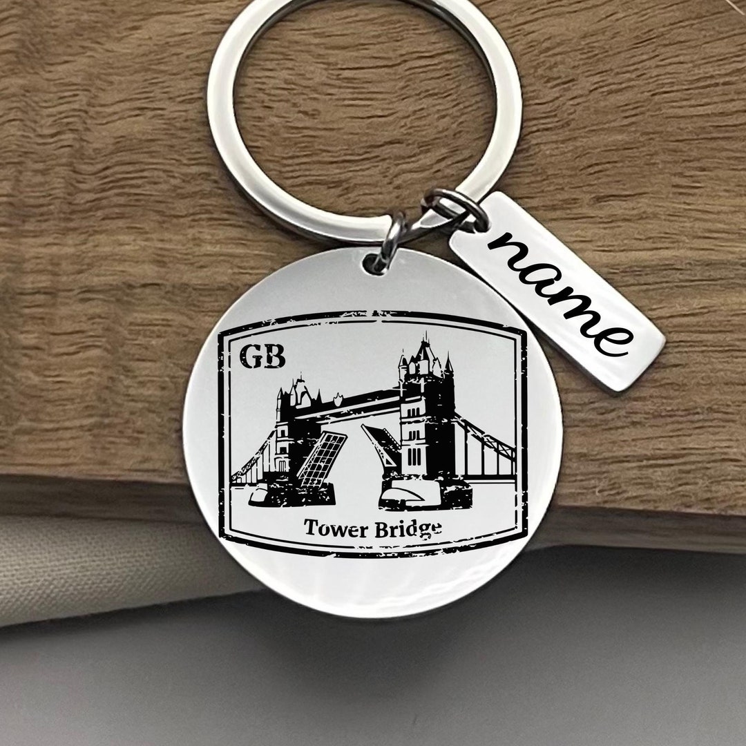 Personalized Tower Bridge Keychain: Stainless Steel London Souvenir - Etsy