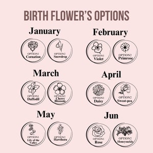Personalized Combined Birth Flower Bouquet Keychain - Meaningful Mother ...