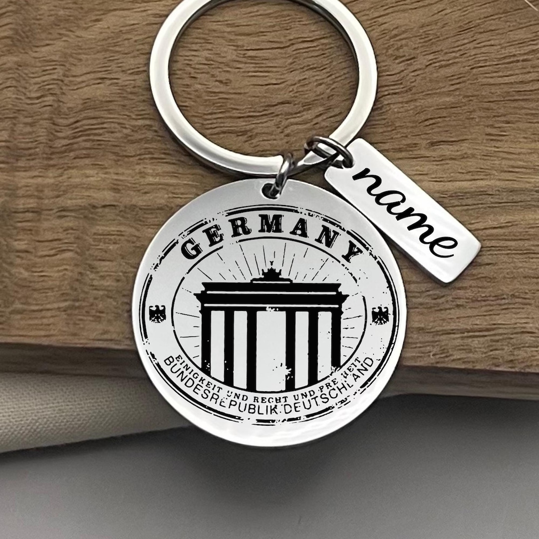 Personalized Germany Keychain: Stainless Steel Souvenir Keyring - Etsy