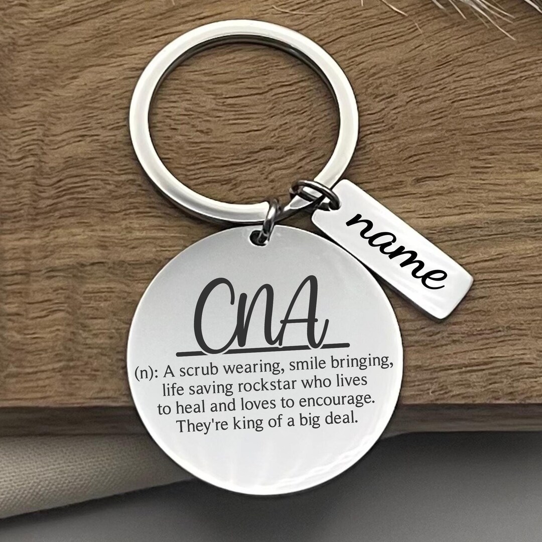 Personalized CNA Definition Keychain - Stainless Steel Nurse Gift - Etsy