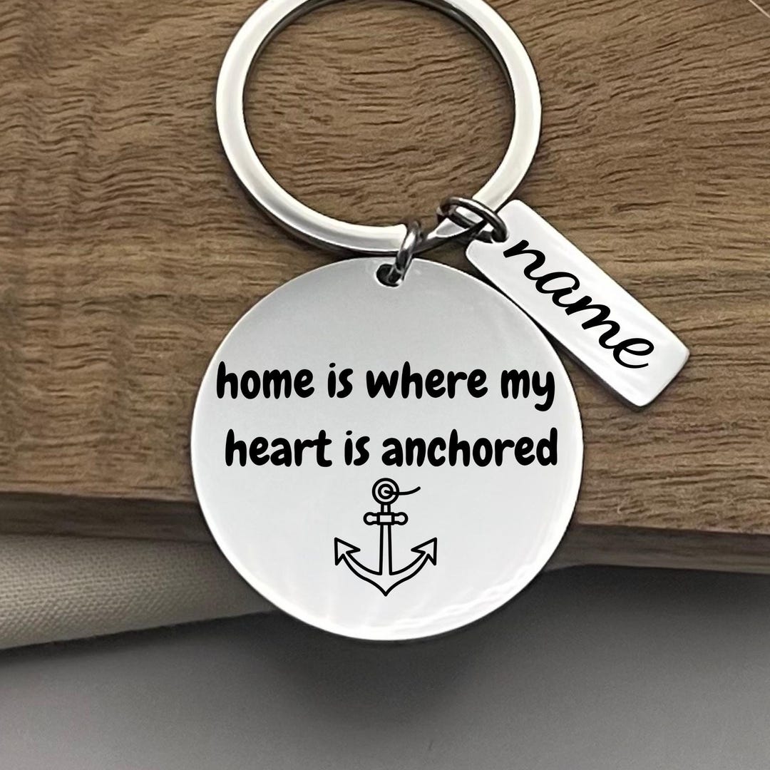 Personalized You Are My Anchor Keychain – Engraved Stainless Steel With ...
