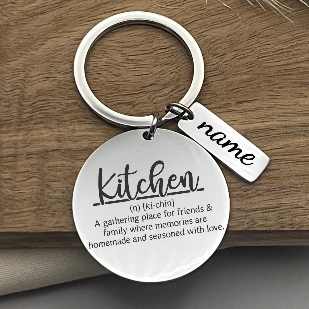 Personalized Kitchen Definition Stainless Steel Keychain - Chef Gift - Etsy