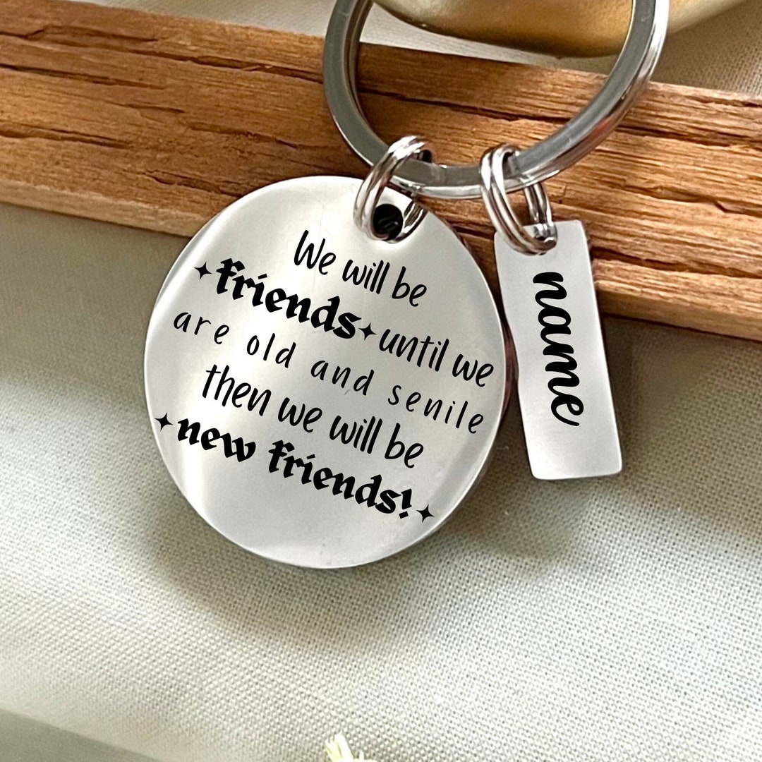 Personalized Forever Friends Stainless Steel Keychain - Custom ...