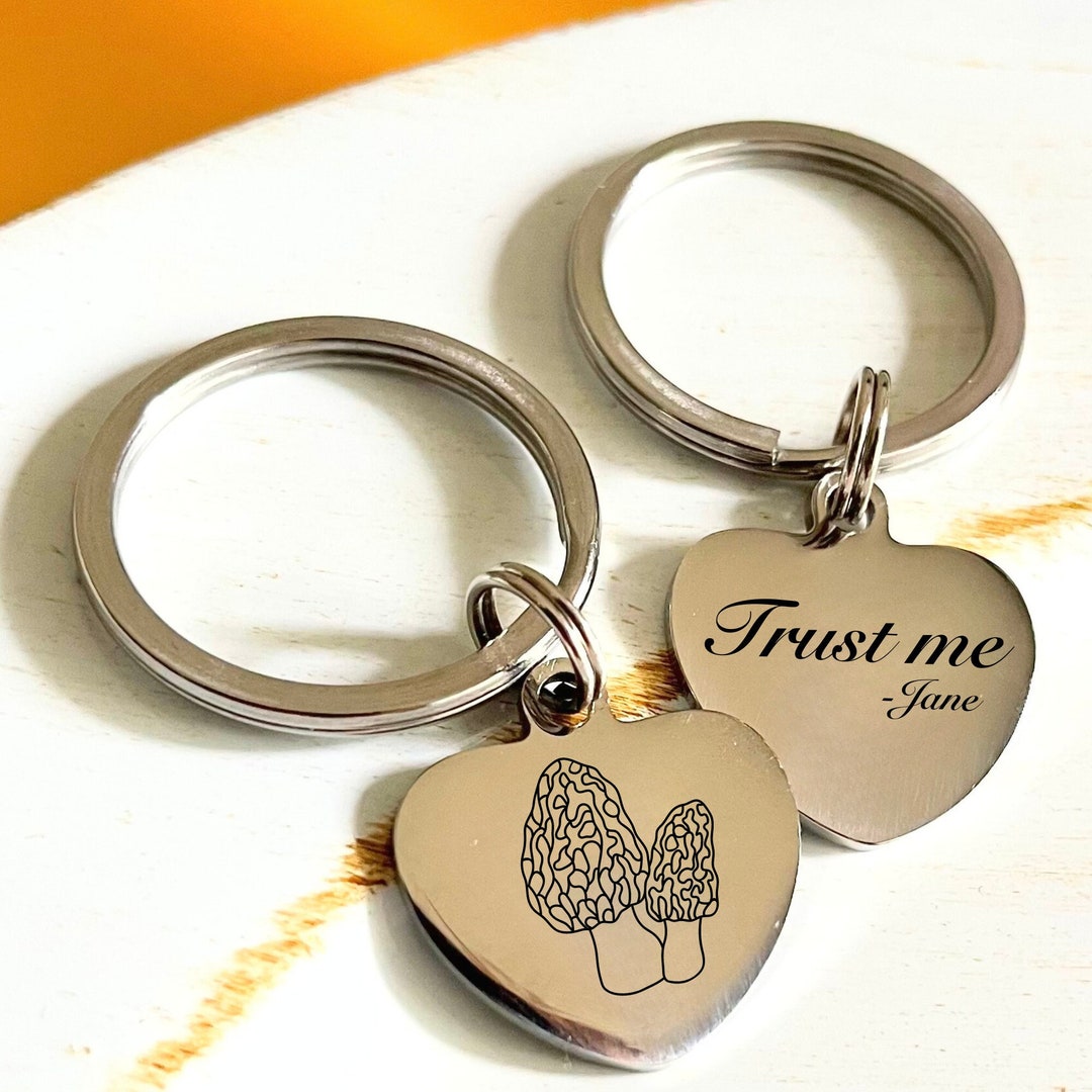 Personalized Stainless Steel Mushroom Keychain | Trust Me ...