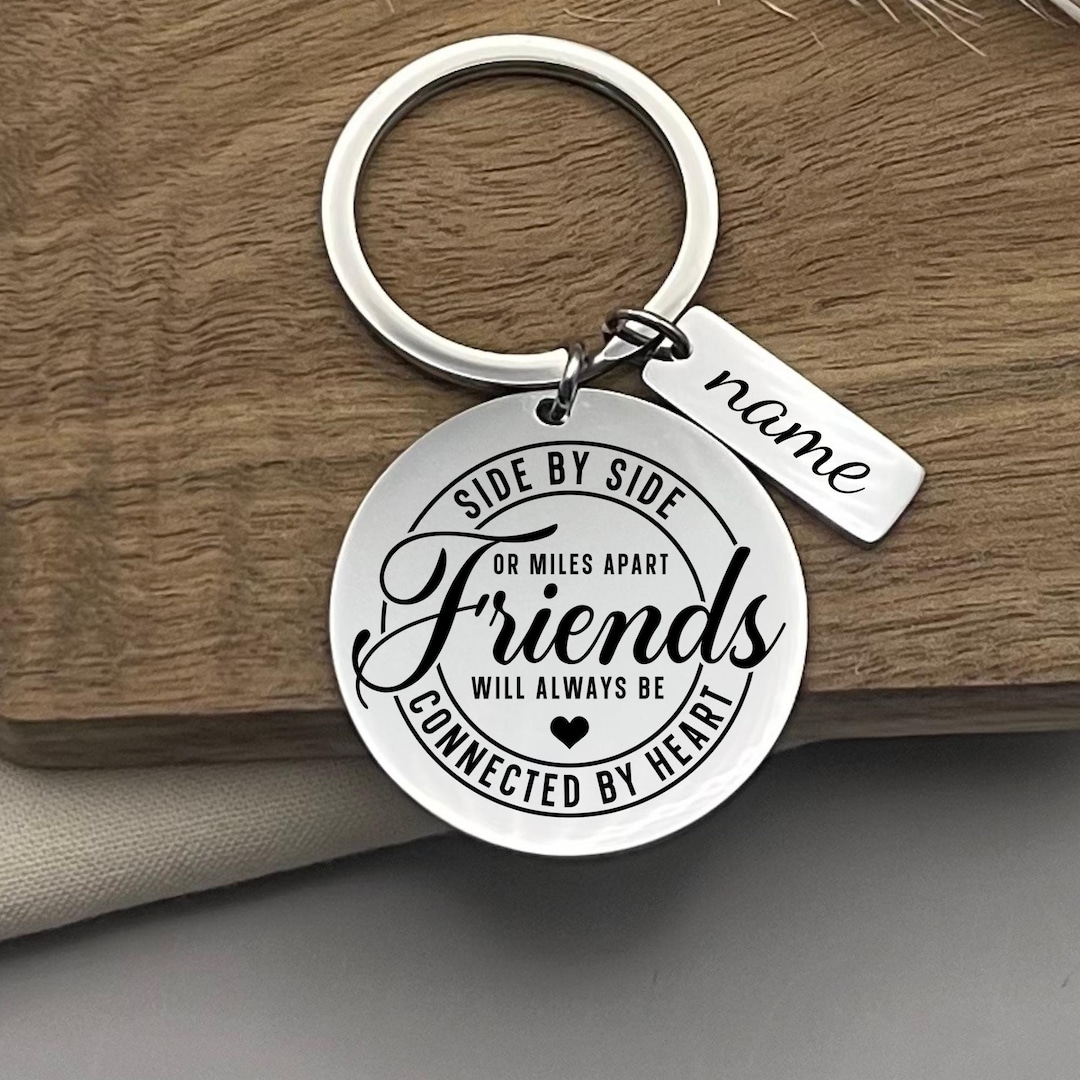 Custom Friends Will Always Be Connected by Heart Stainless Steel ...