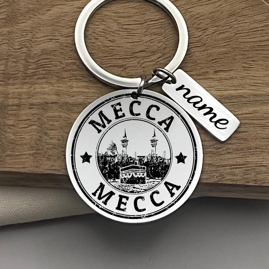 Personalized Mecca Stainless Steel Keychain: Souvenir Keyring - Etsy