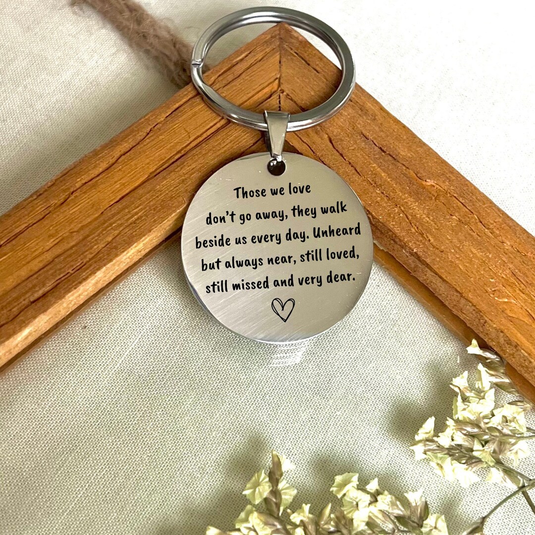 Sympathy Keychain - Bereavement Gift - Personalized Remembrance ...