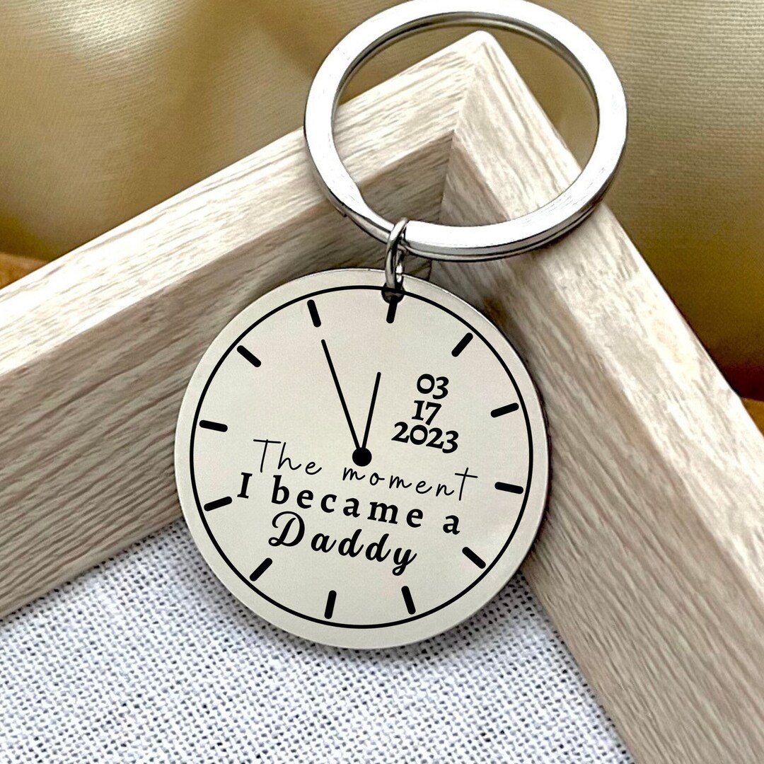 Personalized New Dad Keychain: Stainless Steel Daddy Gift - Etsy