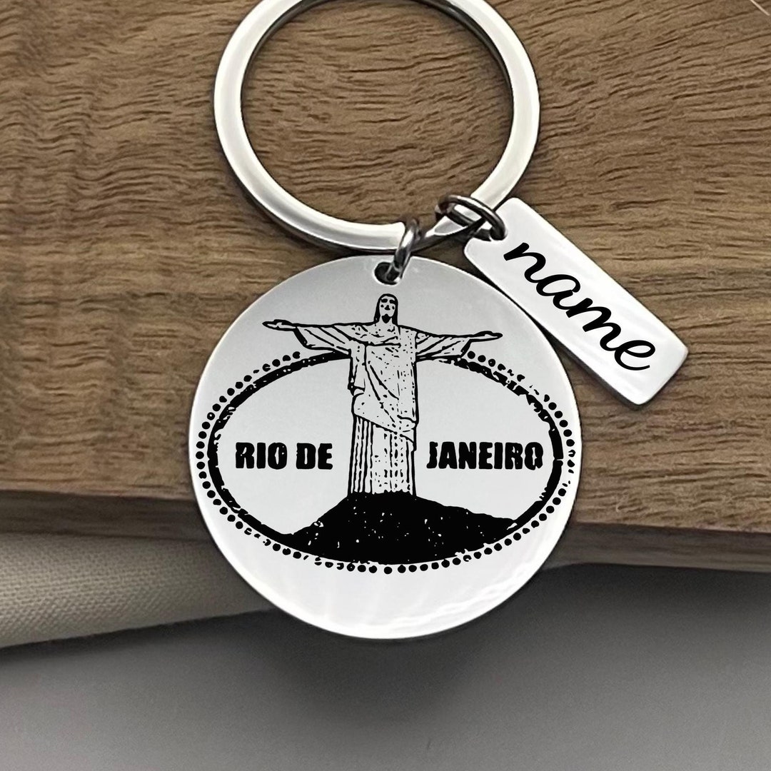 Personalized Rio De Janeiro Keychain: Stainless Steel Souvenir Gift - Etsy