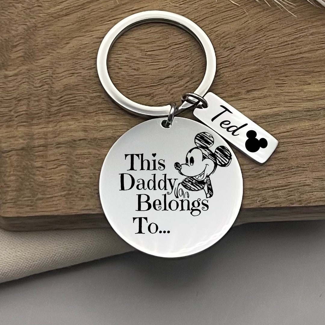 Custom This Daddy Belongs to Stainless Steel Keychain - Handmade ...