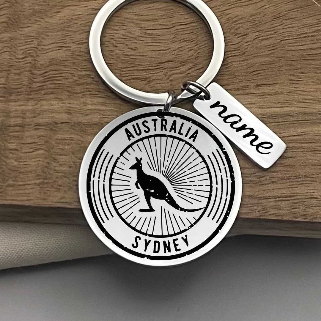 Personalized Sydney Keychain: Stainless Steel Australia Souvenir - Etsy
